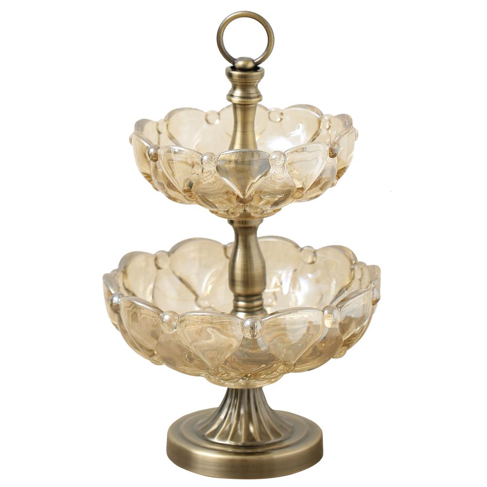 Vintage Design Two-Tier Glass Server – myluxurydecor